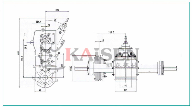 ZK-18 Gearbox Assembly, Crawler Dumper Gearbox, combine harvester